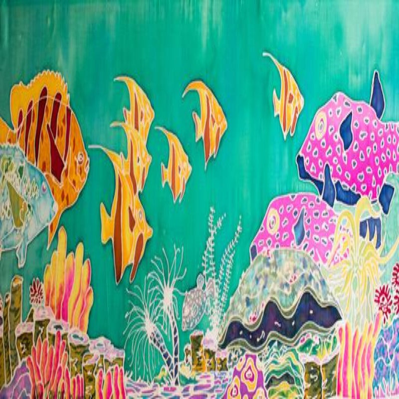 On the Ocean Floor ~ Original Silk – Ann Taylor Arts